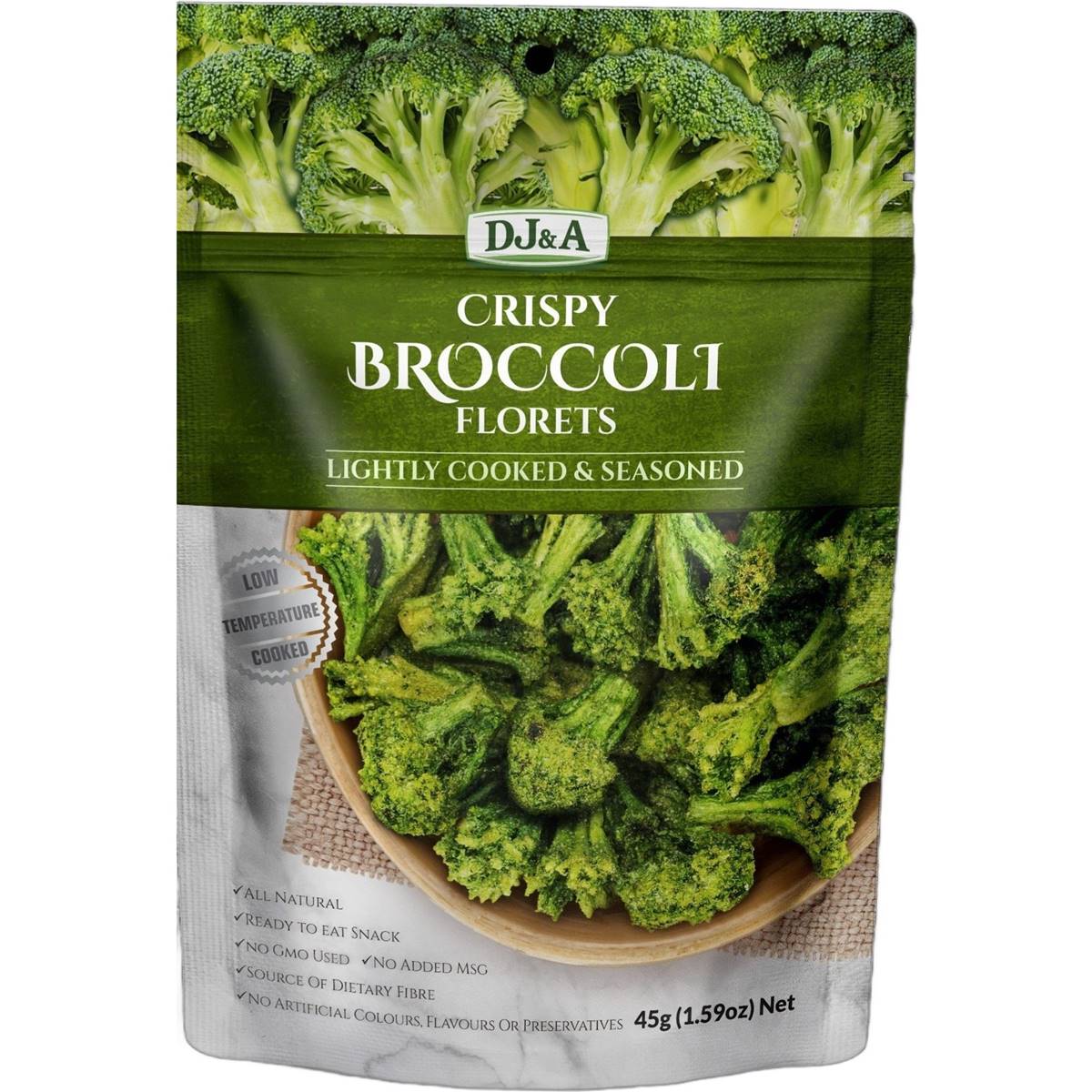 Djanda Crispy Broccolli Florets Snack 45g Woolworths