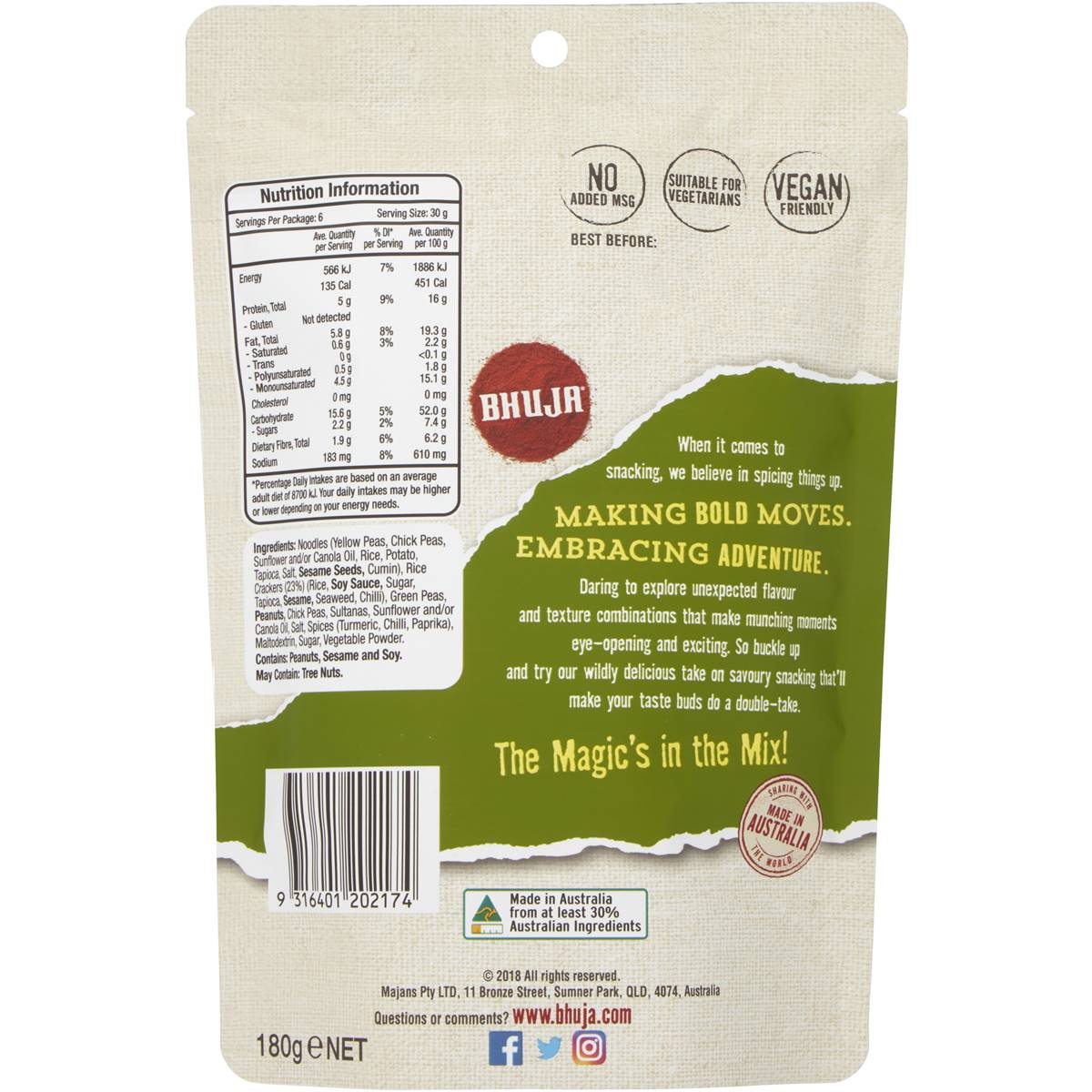 Bhuja Cracker Mix 180g | Woolworths