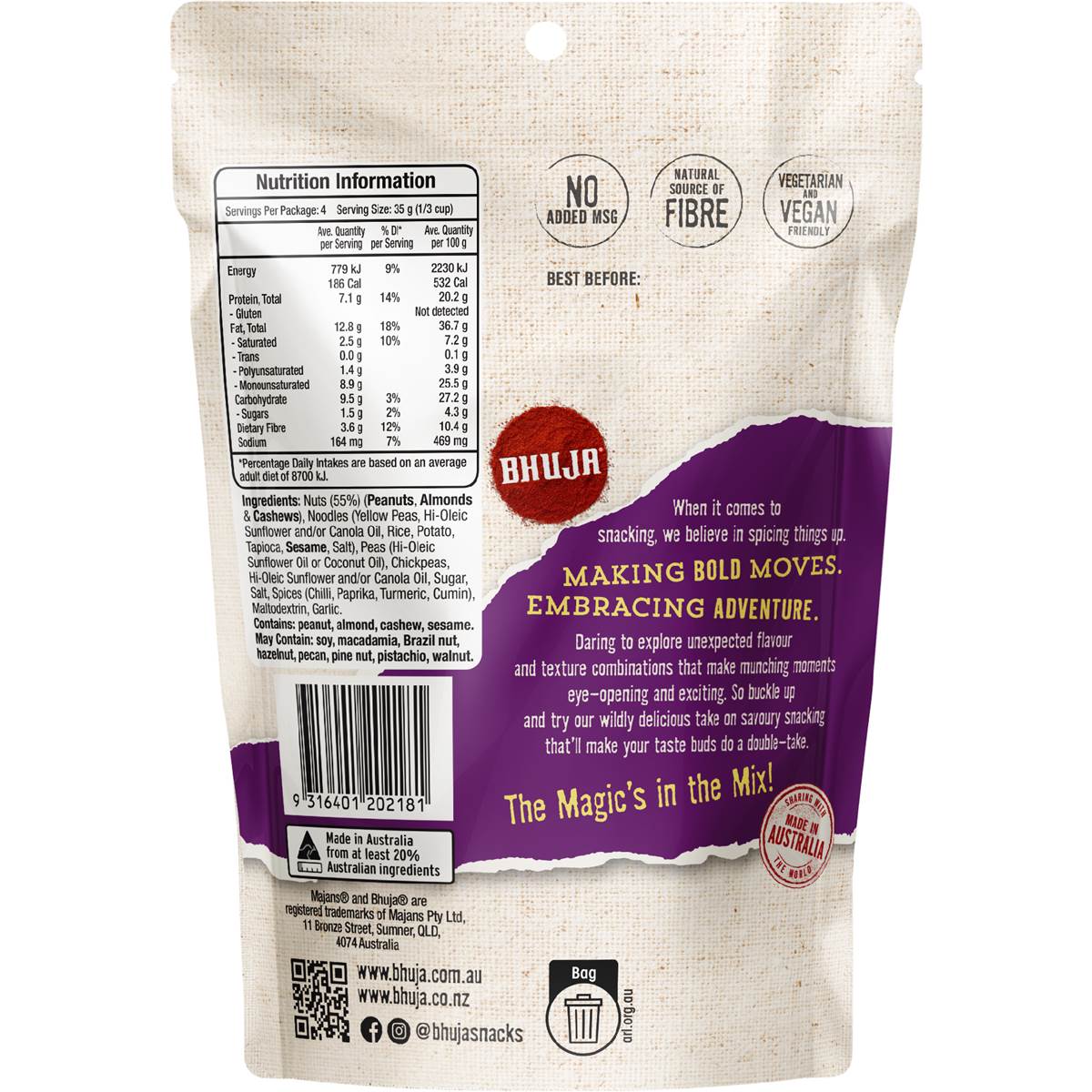 Bhuja Nut Mix 140g | Woolworths