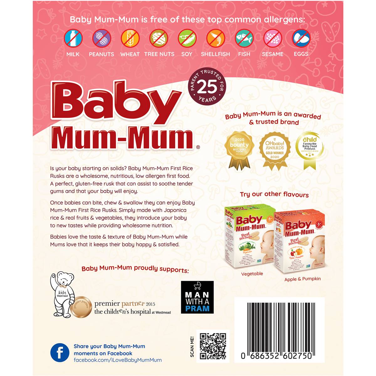 Baby Mum Mum Strawberry & Beetroot Rusks 18 Pack | Woolworths