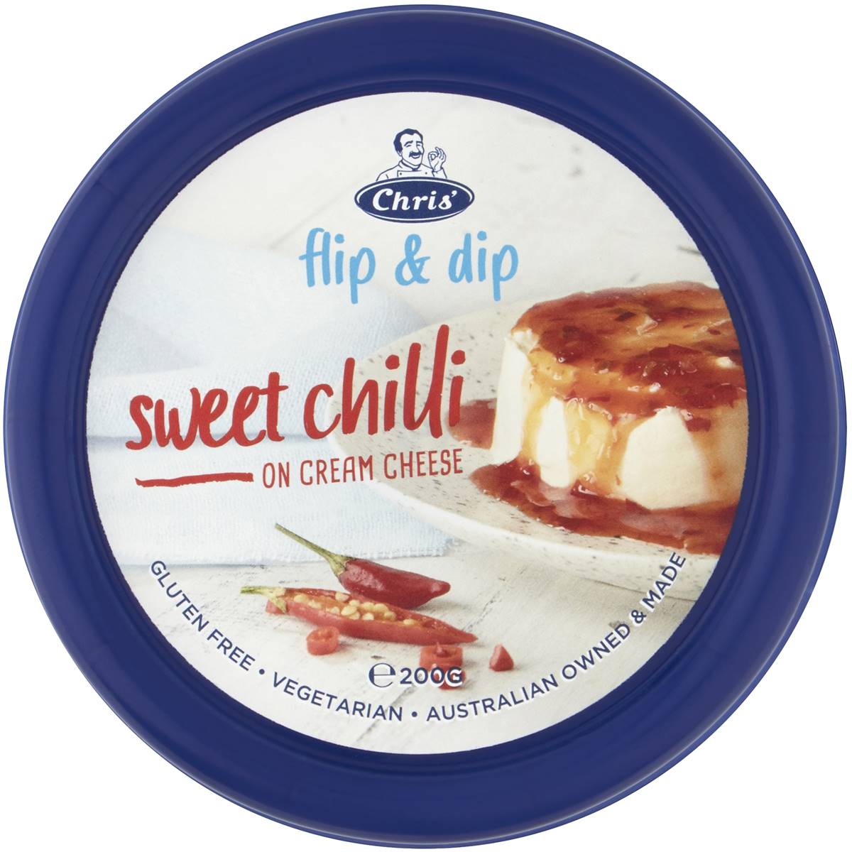 Chris' Flip & Dip Sweet Chilli On Cream Cheese 200g | Woolworths