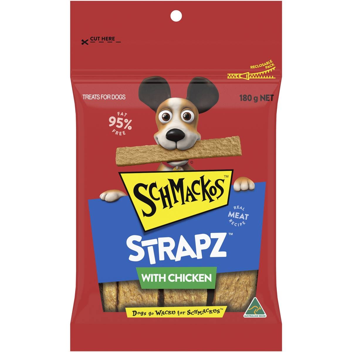 Schmackos Strapz With Chicken Dog Treats 180g | Woolworths