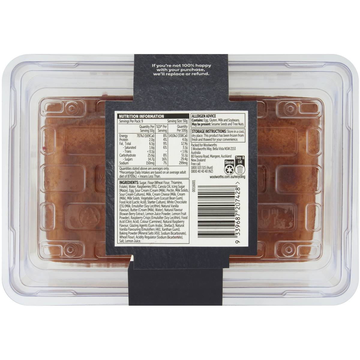 Woolworths Raspberry & White Chocolate Loaf Cake 450g | Woolworths