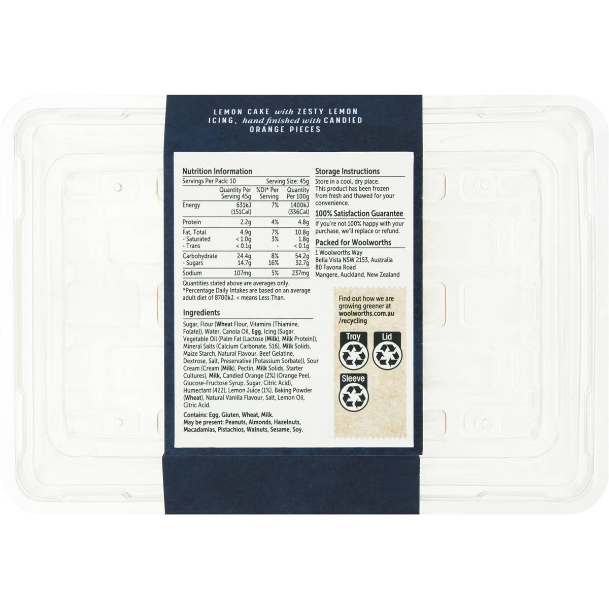 Woolworths Lemon Drizzle Loaf Cake 450g | Woolworths