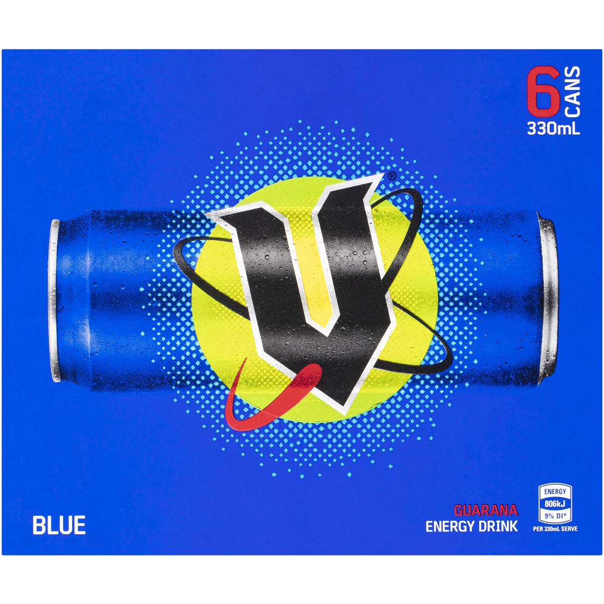 V Energy Blue 330ml X6 Pack | Woolworths