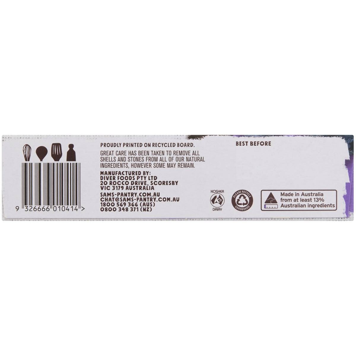 Sam's Pantry Blueberry Almond Nut Bar 5 Pack | Woolworths
