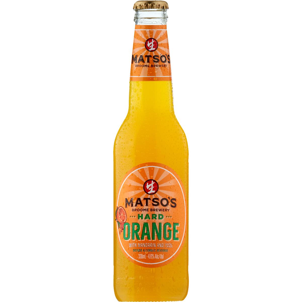 Matso's Hard Orange With Mandarin & Yuzu Bottle 330ml | Woolworths
