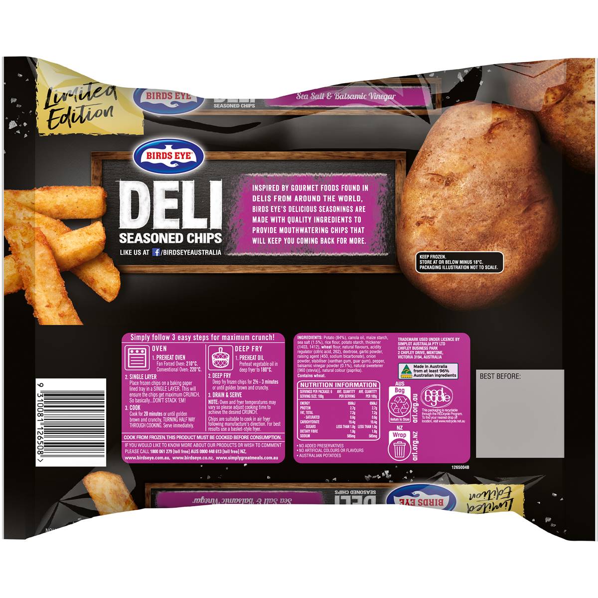 Birds Eye Deli Limited Edition Sea Salt & Balsamic 600g | Woolworths