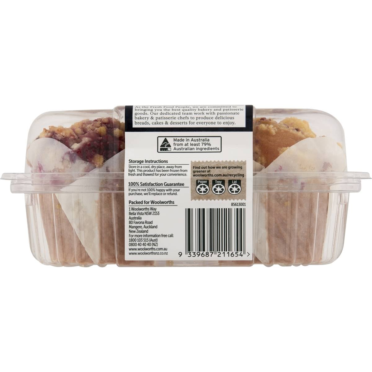 Woolworths Raspberry & White Choc Loaded Muffins 4 Pack | Woolworths