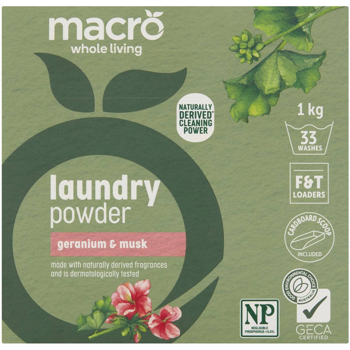 Macro Laundry Powder Geranium & Musk 1kg | Woolworths