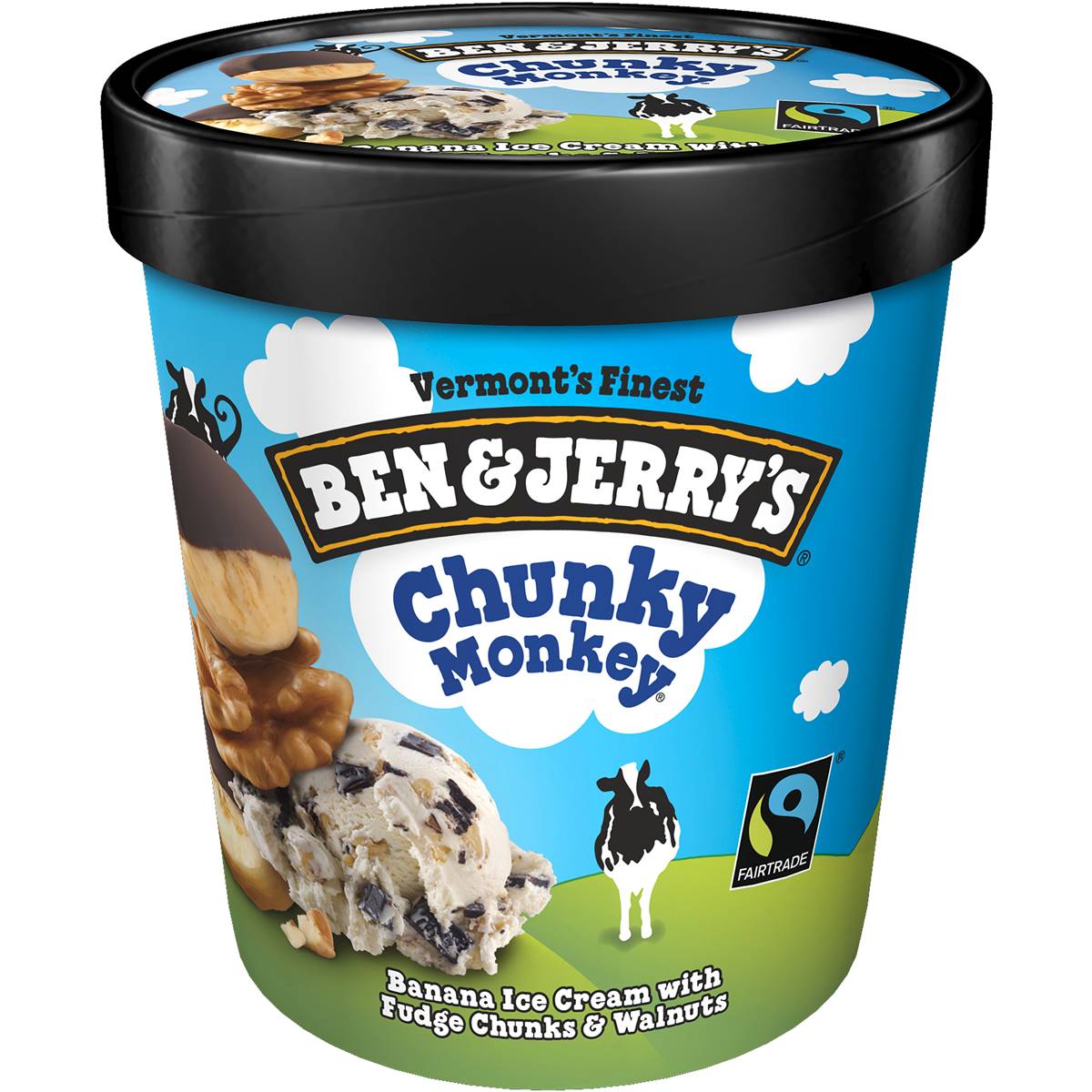 Ben Jerry s Chunky Monkey Ice Cream Tub 458ml Woolworths