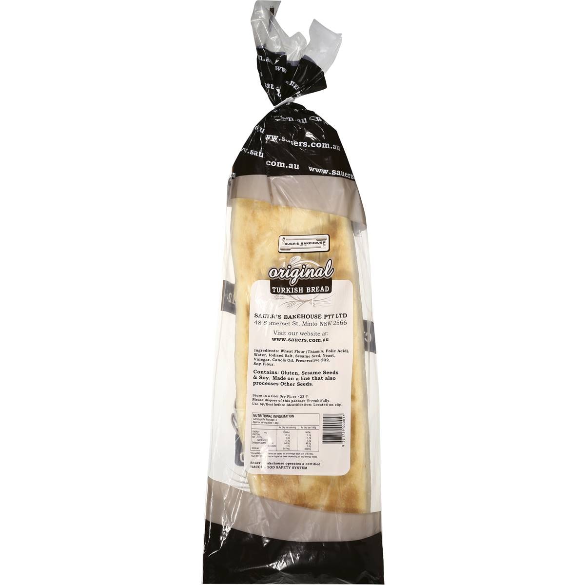 Sauer's Bakehouse Turkish Bread 430g | Woolworths