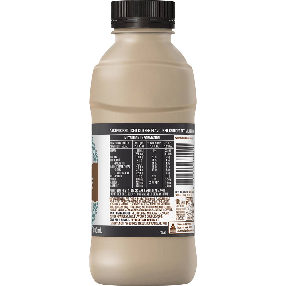 Farmers Union Iced Coffee Strong 500ml | Woolworths