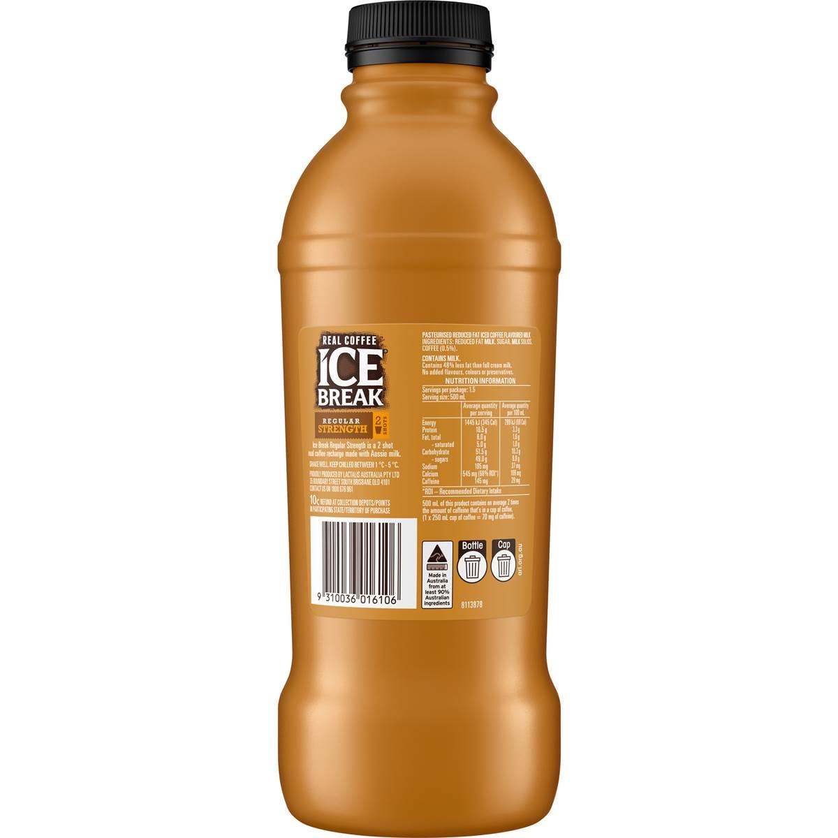 Ice Break Regular 2 Shot Strength Iced Coffee Milk 750ml | Woolworths
