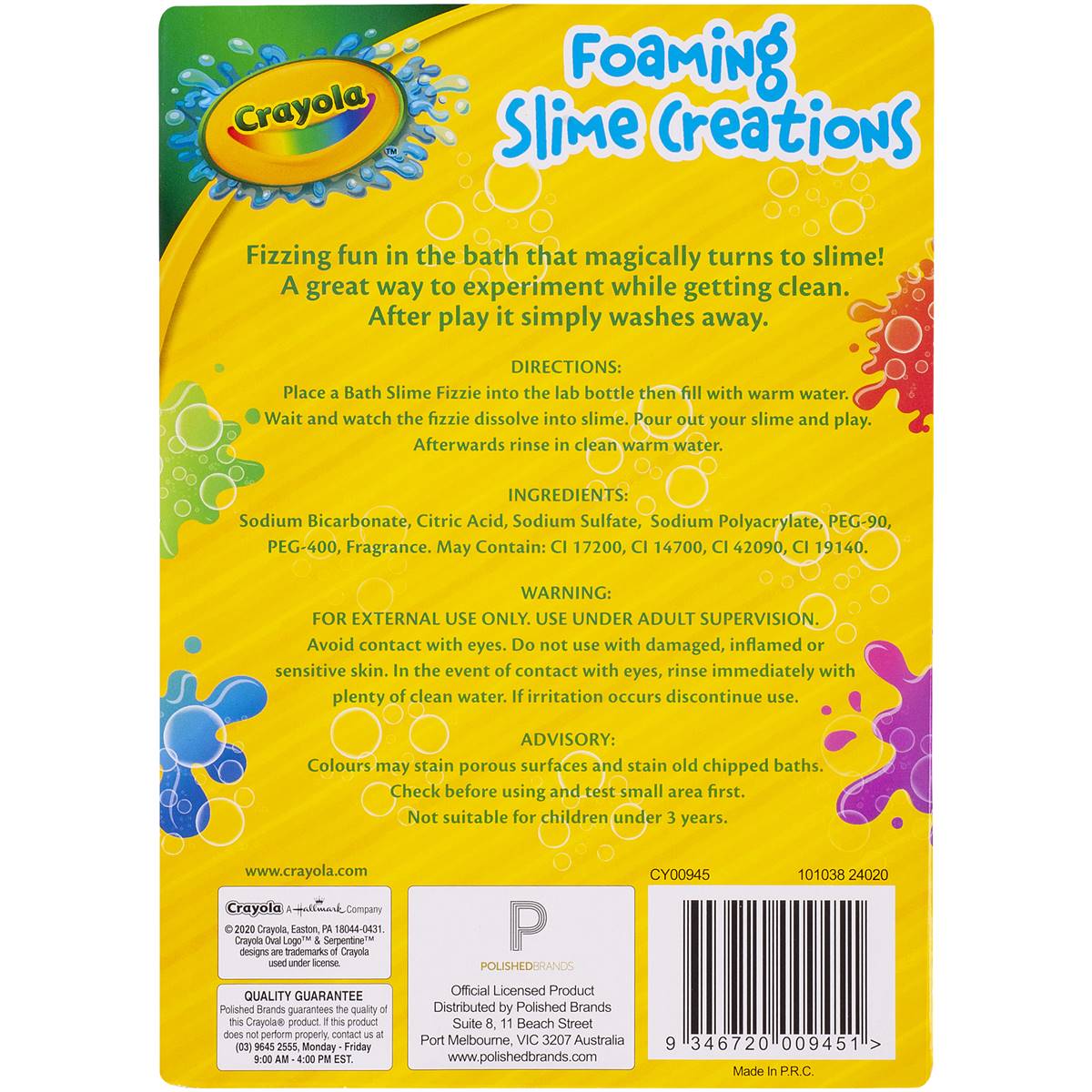 Crayola Foaming Slime Creations Each | Woolworths