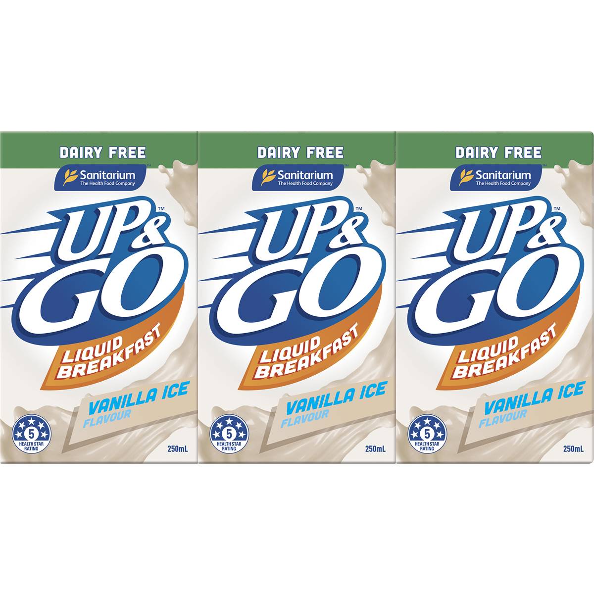 Sanitarium Up&go Dairy Free Liquid Breakfast Vanilla Ice 3 Pack ...