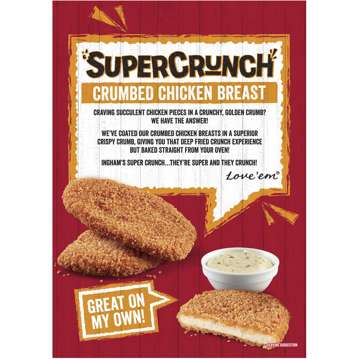 Ingham's Super Crunch Crumbed Chicken Breast 350g | Woolworths