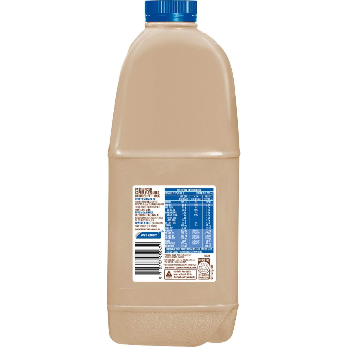Farmers Union No Added Sugar Iced Coffee 2l | Woolworths