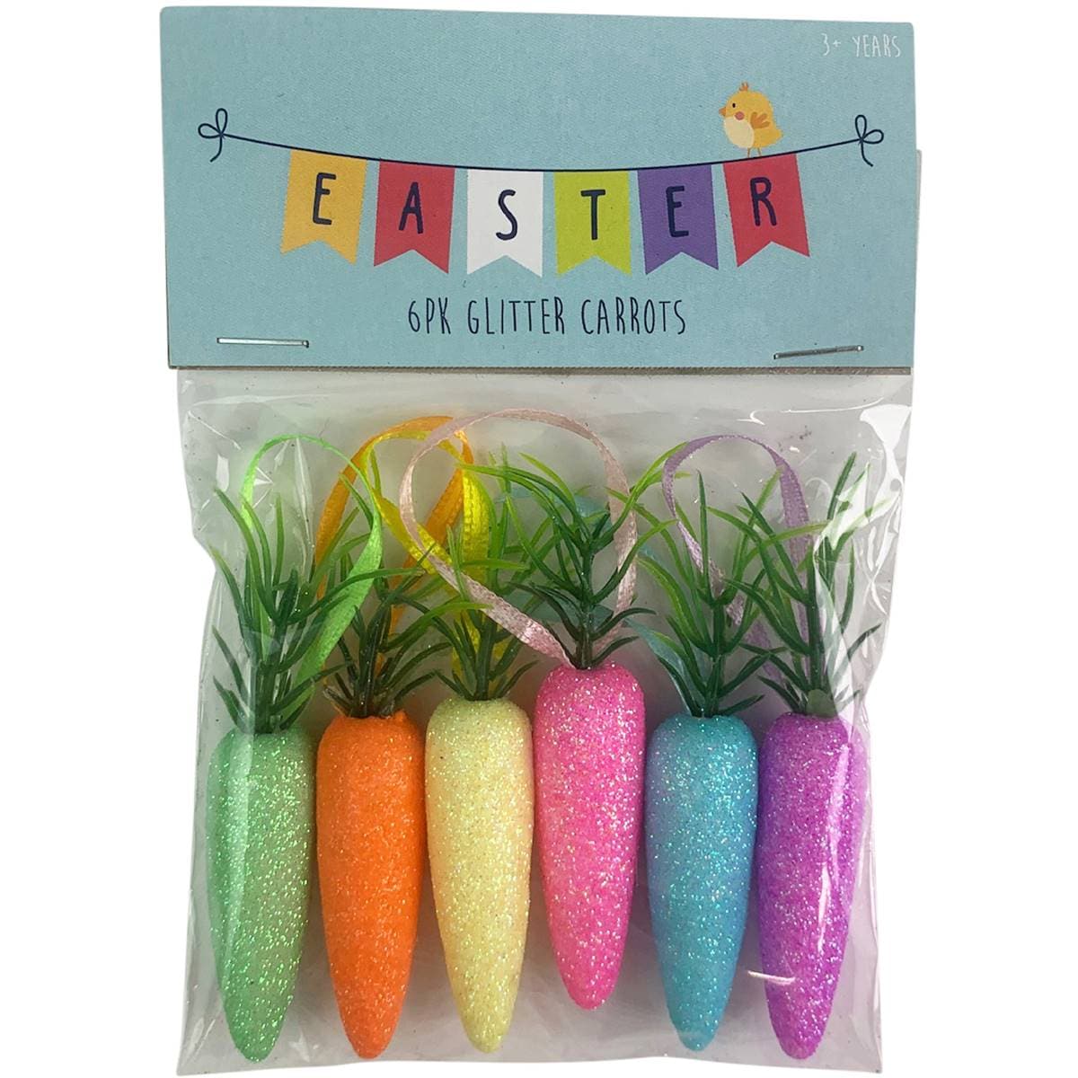 Easter Mini Glitter Carrots 6 Pack | Woolworths