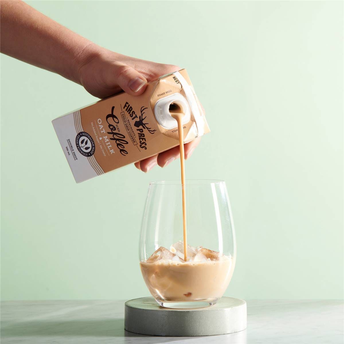 First Press Iced Coffee Oat Milk Double Shot 350ml | Woolworths