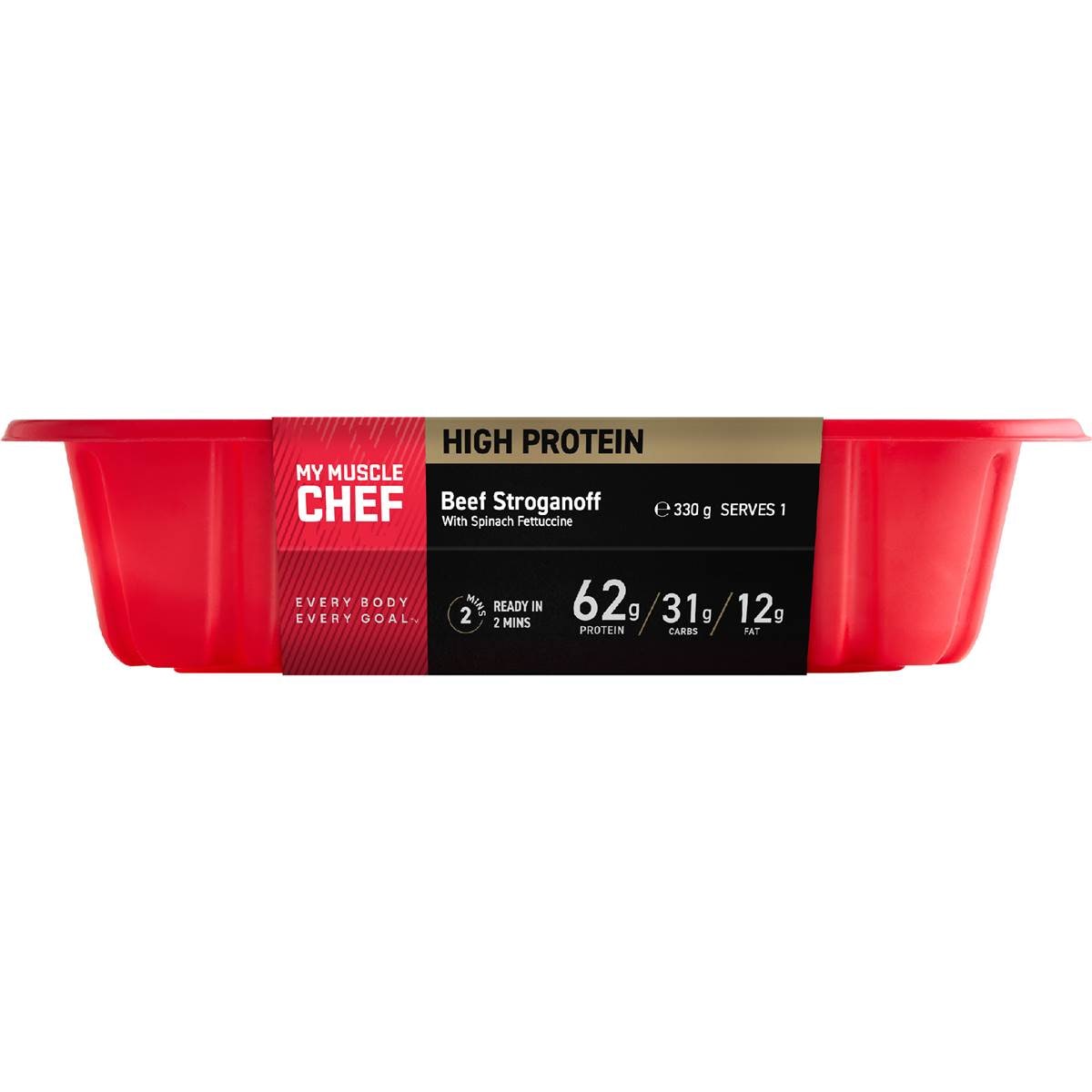 My Muscle Chef Beef Stroganoff Fettuccine Chilled Meal 330g | Woolworths