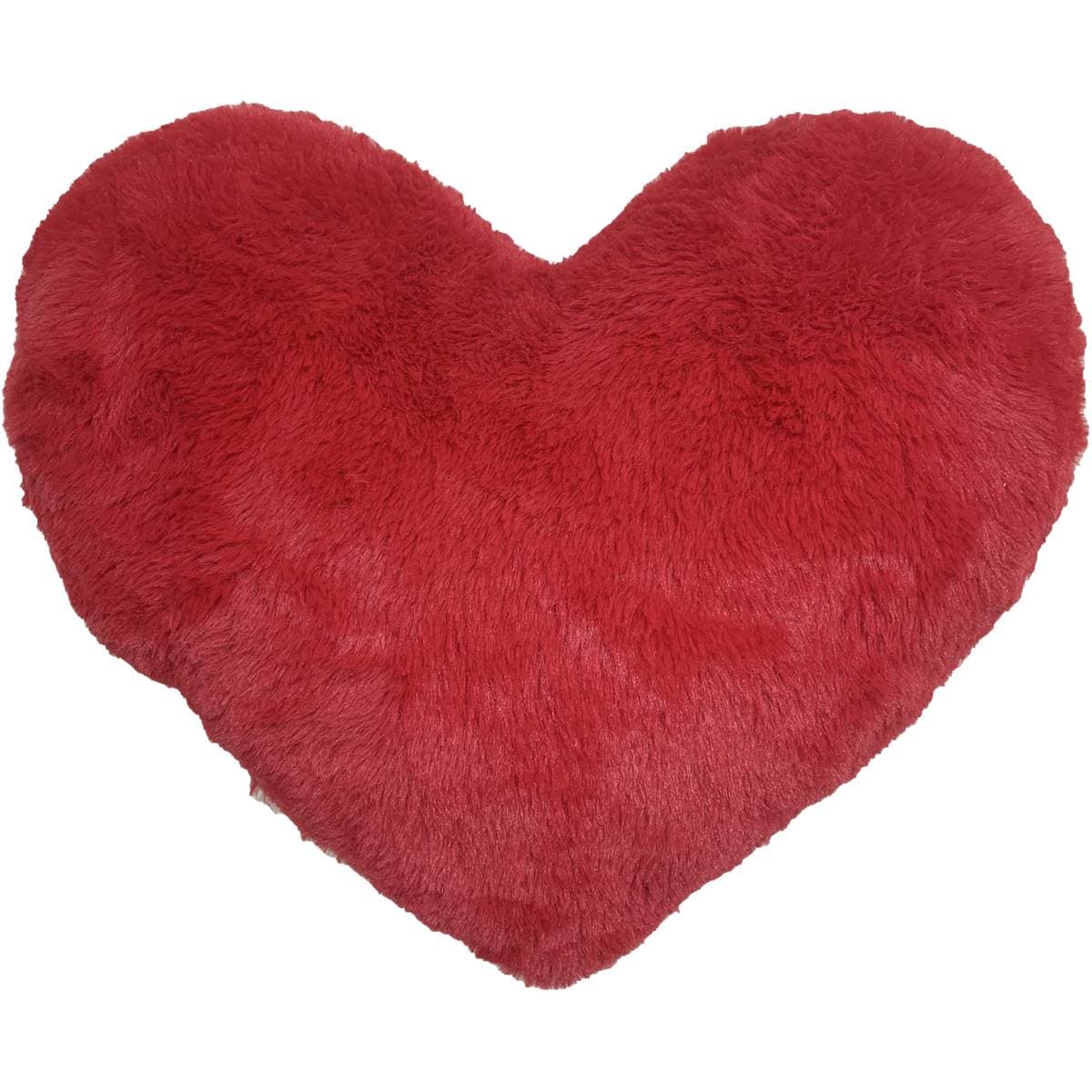 Valentine's Day Heart Shape Cushion Fluffy Red Each | Woolworths