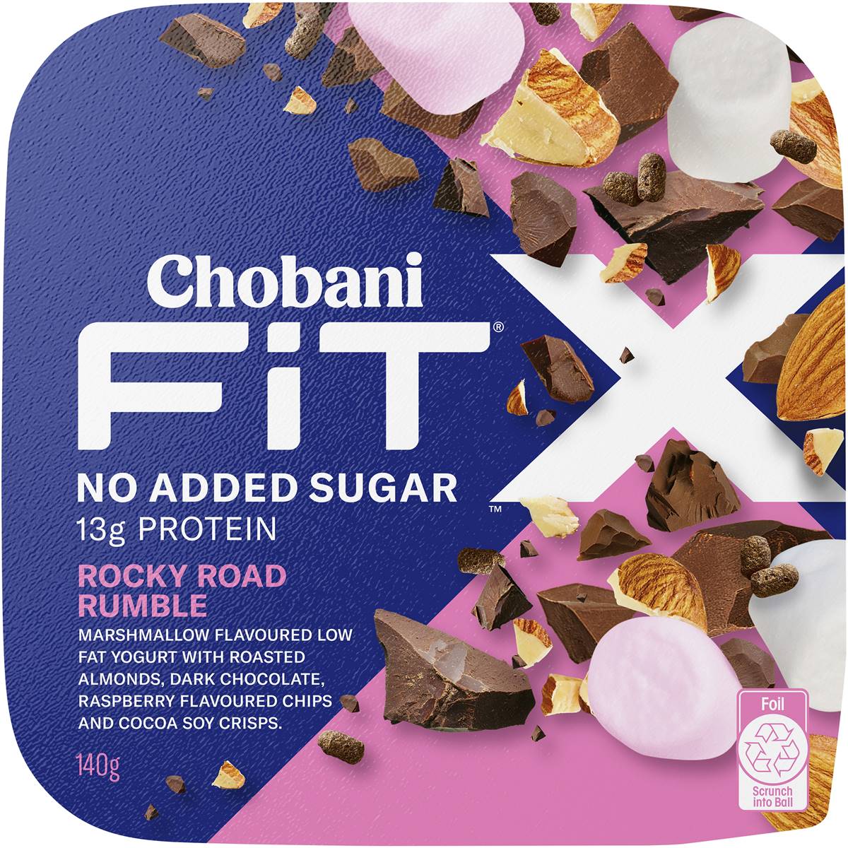 Chobani Fit X High Protein Rocky Road Rumble 140g | Woolworths