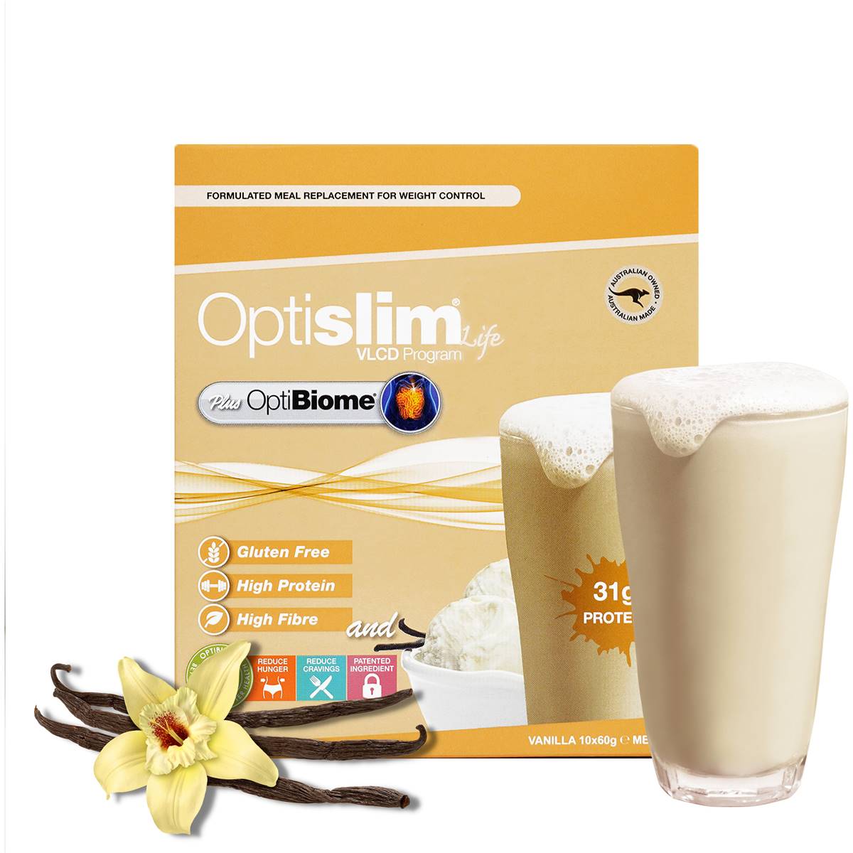 Optislim Optibiome Vanilla Shake 60g X 10 Pack | Woolworths