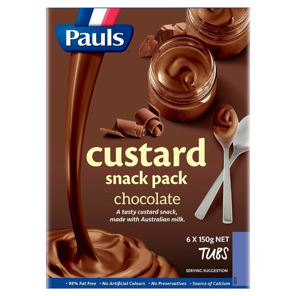 Pauls Custard Snack Pack Chocolate 150gx 6 Pack | Woolworths