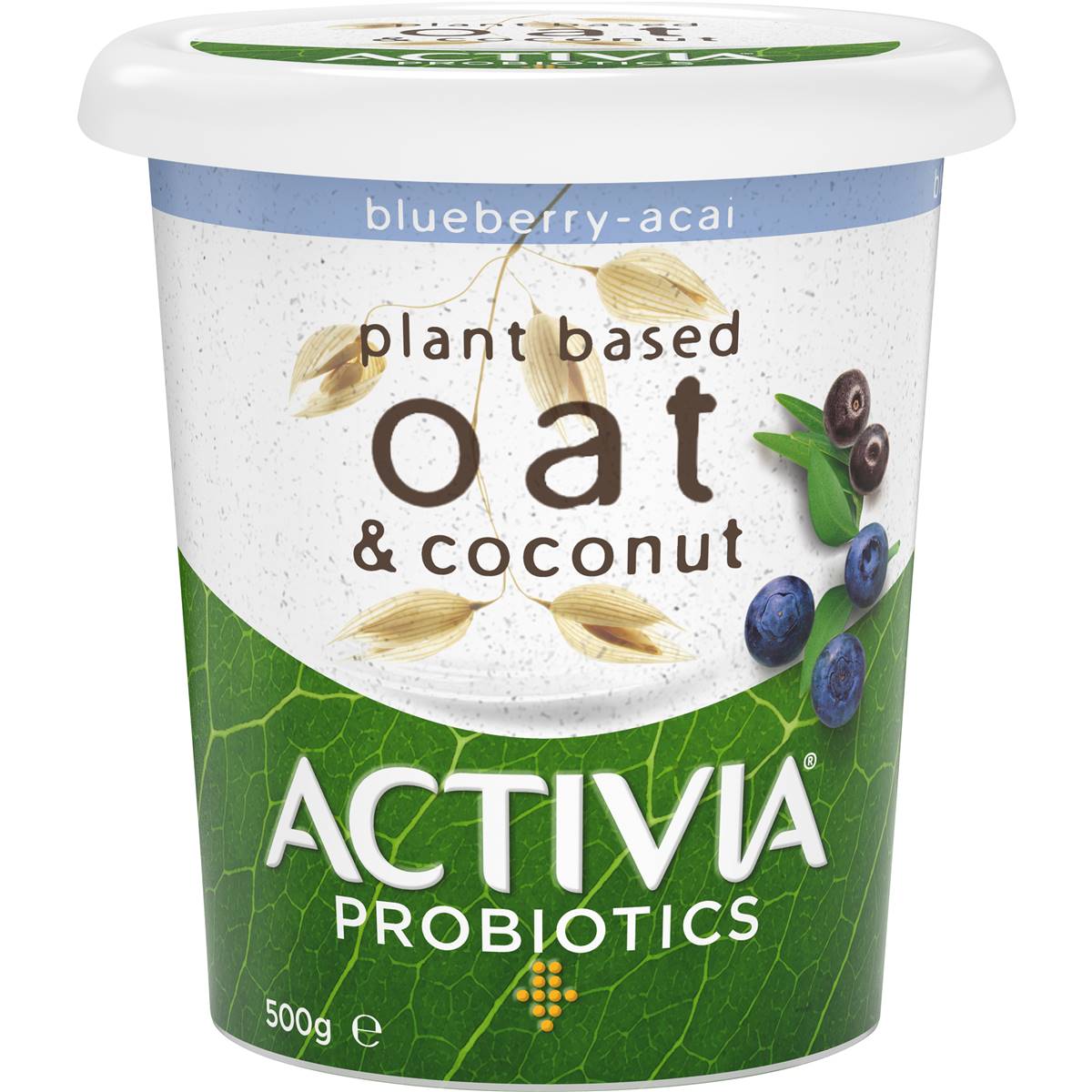 Danone Activia Dairyfree Plant Based Oat & Coconut Blueberry Acai 500g ...