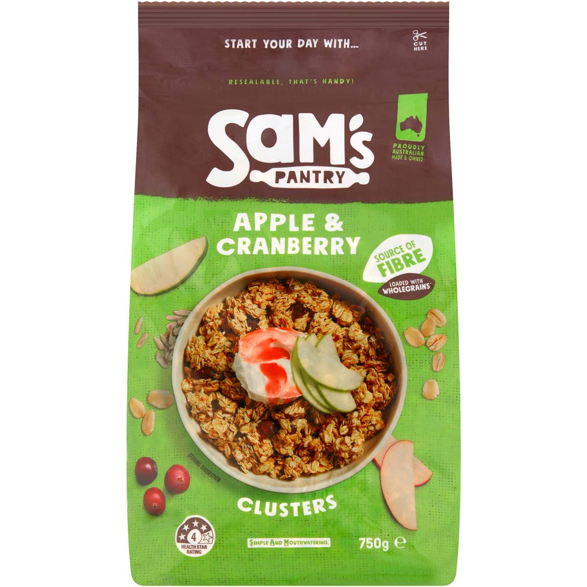 Sam's Pantry Apple & Cranberry Clusters 750g | Woolworths