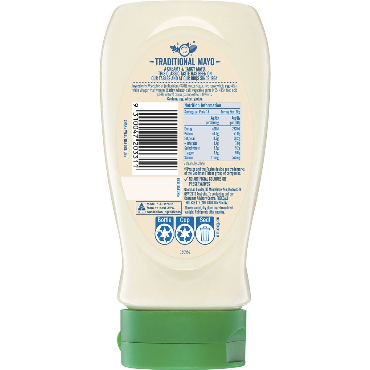 Praise Traditional Creamy Mayonnaise 365g | Woolworths