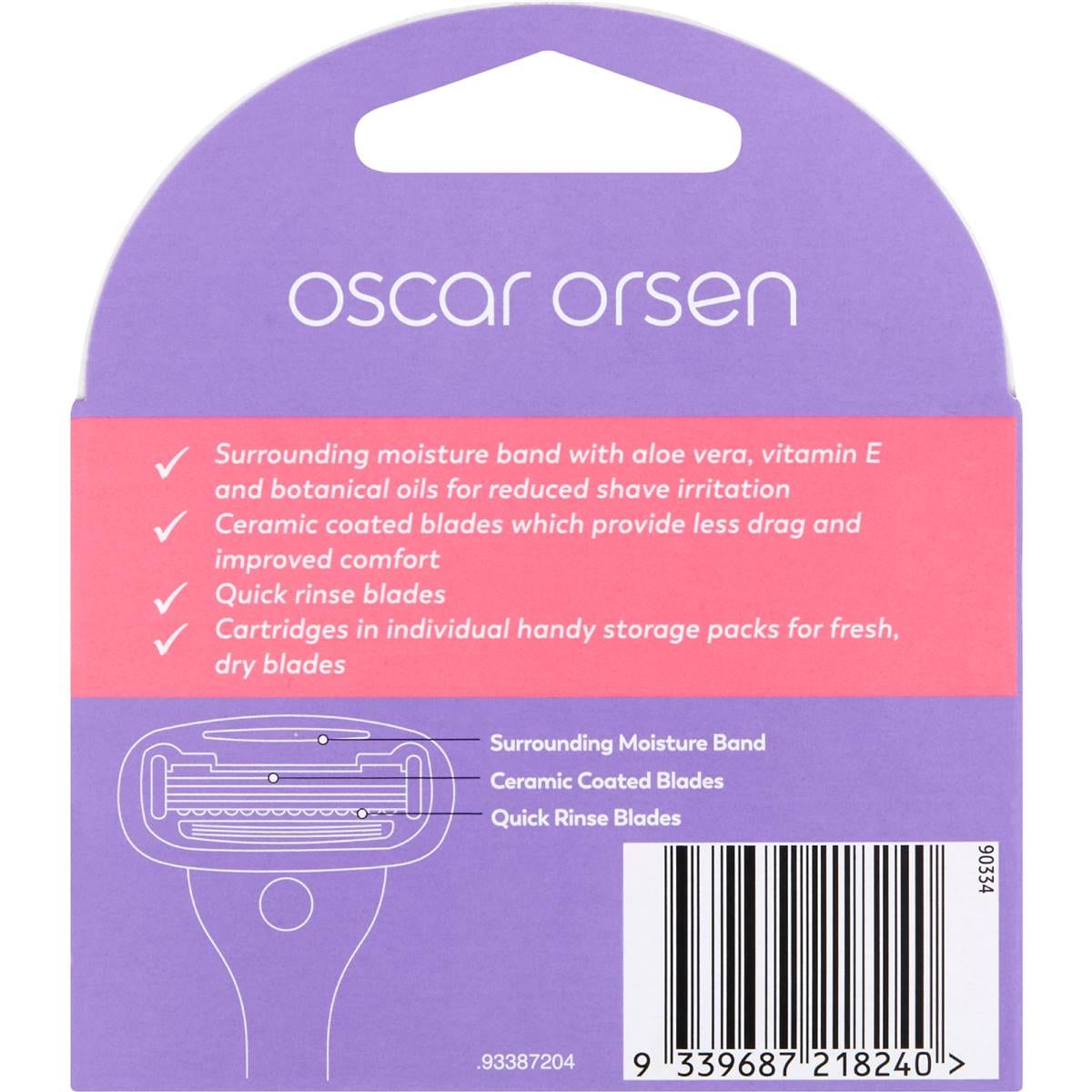 Oscar Orsen Womens Razor Blades Refill 4 Pack | Woolworths