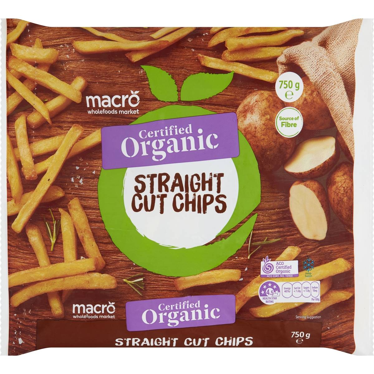 Macro Certified Organic Straight Cut Chips 750g | Woolworths