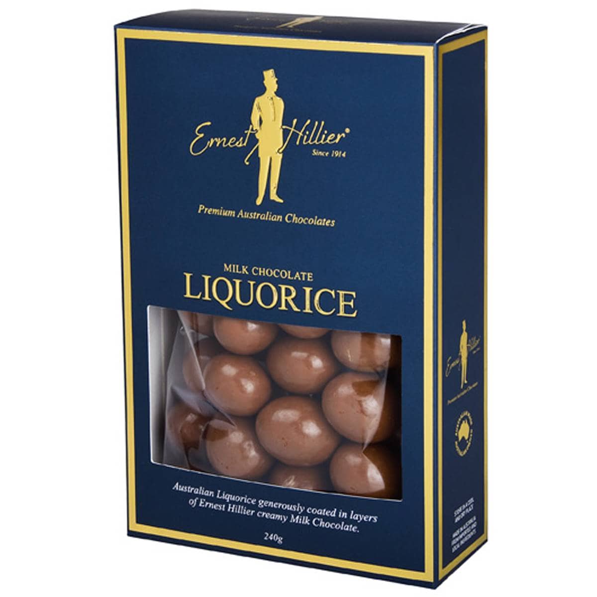 Ernest Hillier Milk Chocolate Liquorice 240g | Woolworths