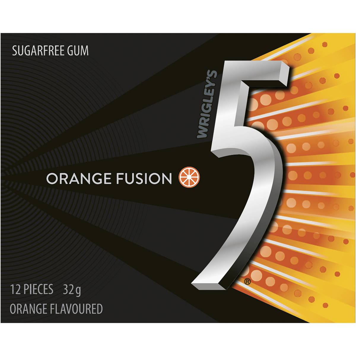 Wrigley's 5 Gum Orange Fusion 32g | Woolworths