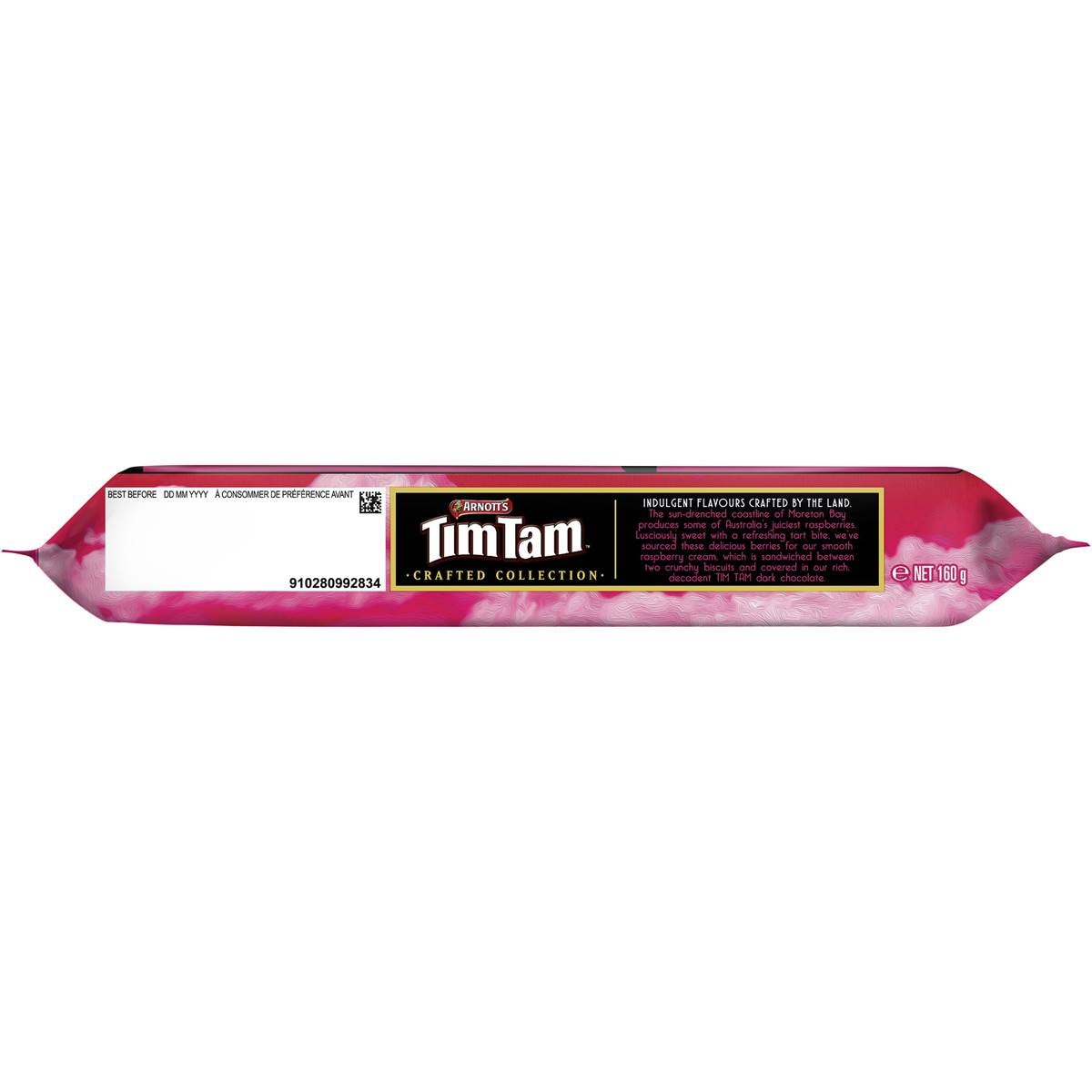 Arnott's Tim Tam Crafted Biscuits Raspberry And Dark Chocolate 160g ...