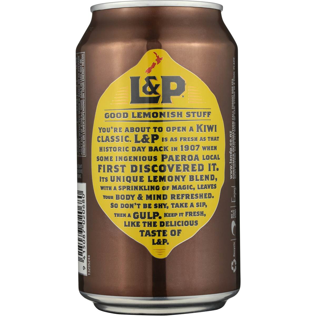 L&p Soft Drink Can 355ml | Woolworths