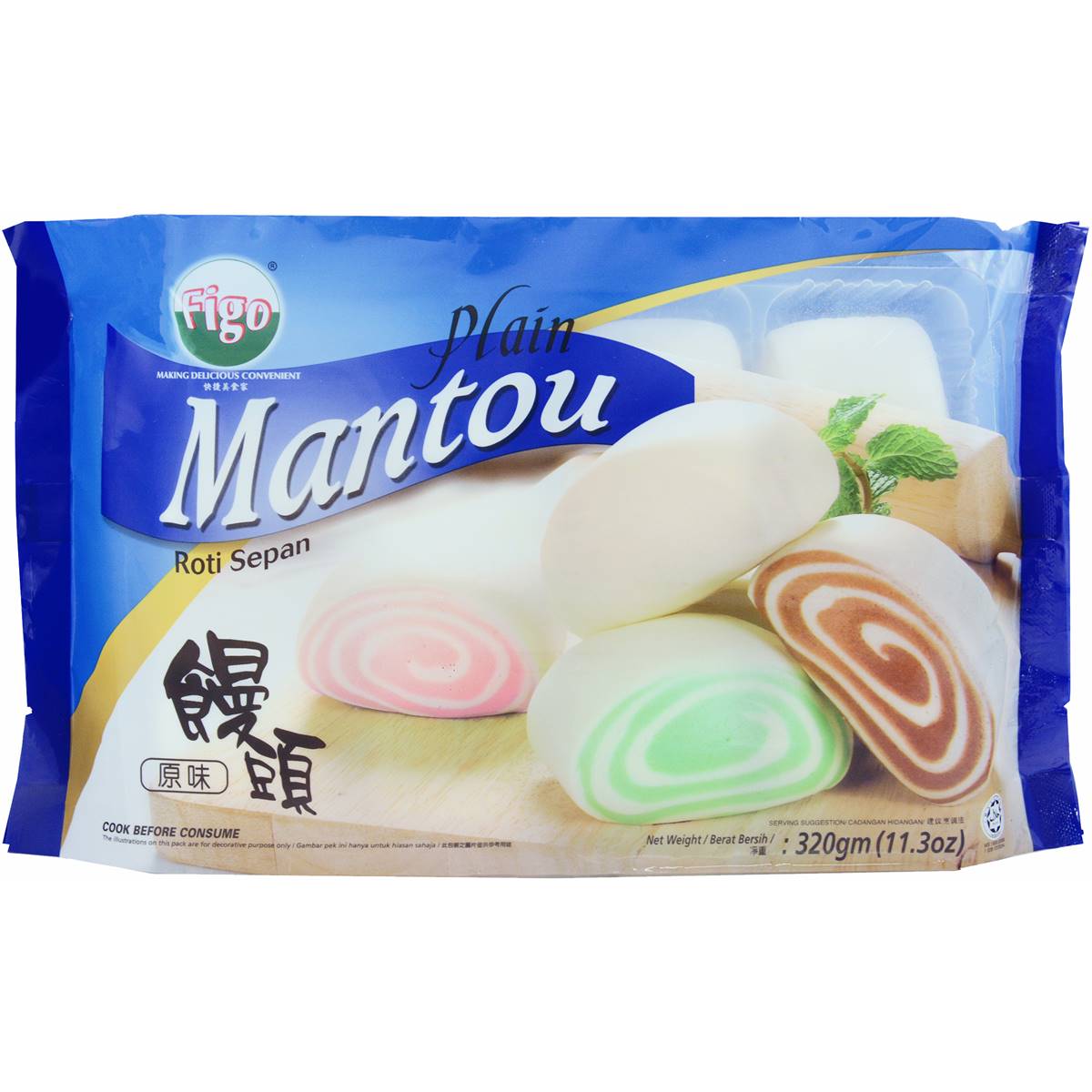 Figo Mantou Plain Roti Sepan 320g | Woolworths