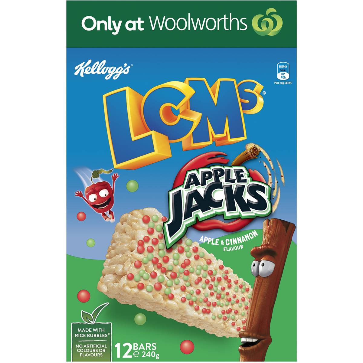 Kellogg's Lcms Apple Jacks Snack Bars 12 Pack | Woolworths