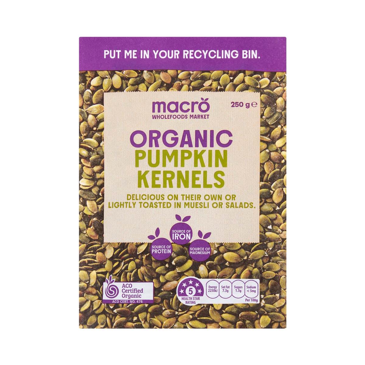 Macro Organic Natural Pumpkin Kernels 250g | Woolworths