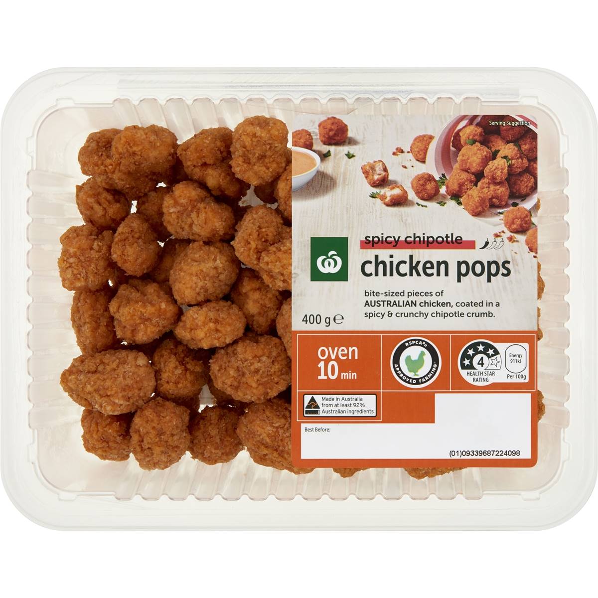 Woolworths Spicy Chipotle Chicken Pops 400g | Woolworths