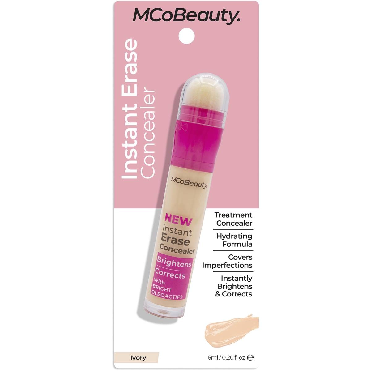 Mcobeauty Instant Erase Concealer Ivory 6ml | Woolworths
