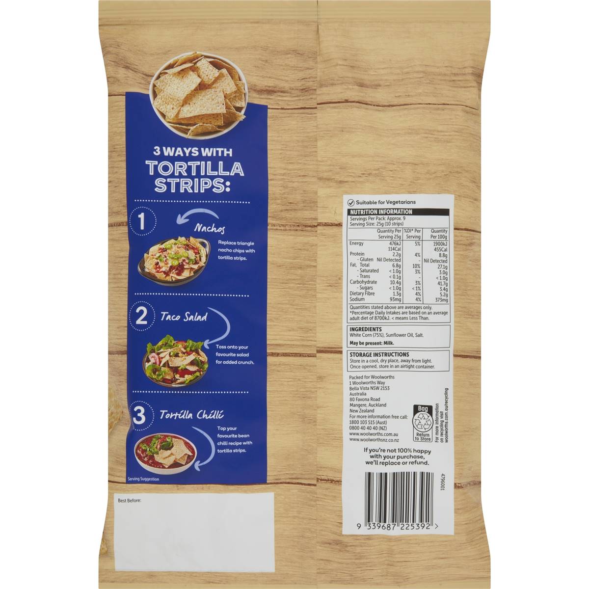 Woolworths White Corn Tortilla Strips 230g | Woolworths