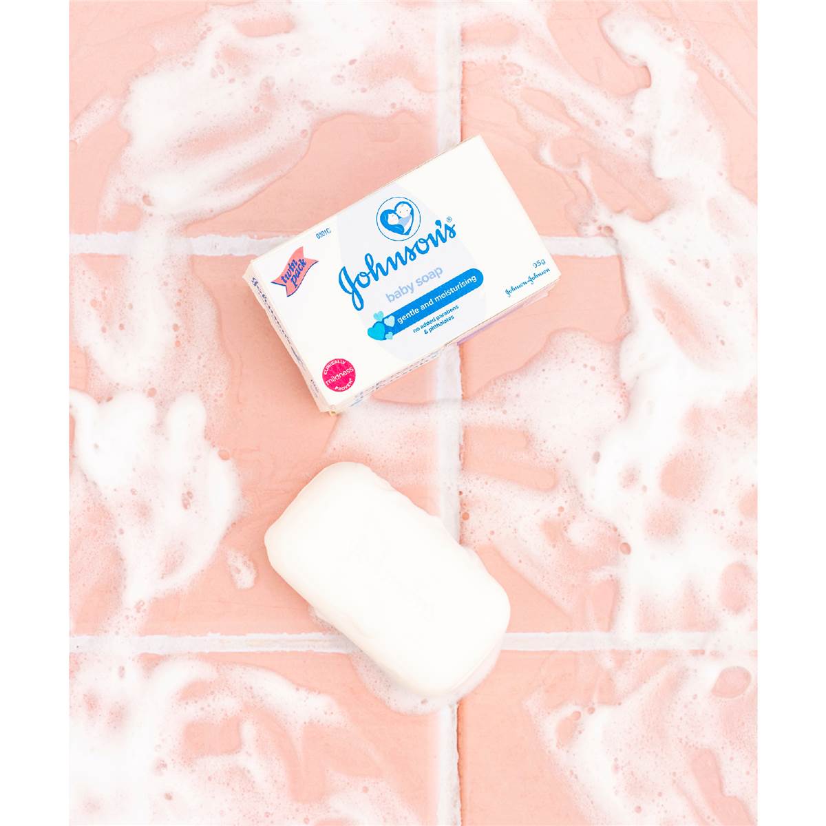 Johnson's Gentle Moisturising Baby Soap Bar Twin Pack 2 X 95g | Woolworths