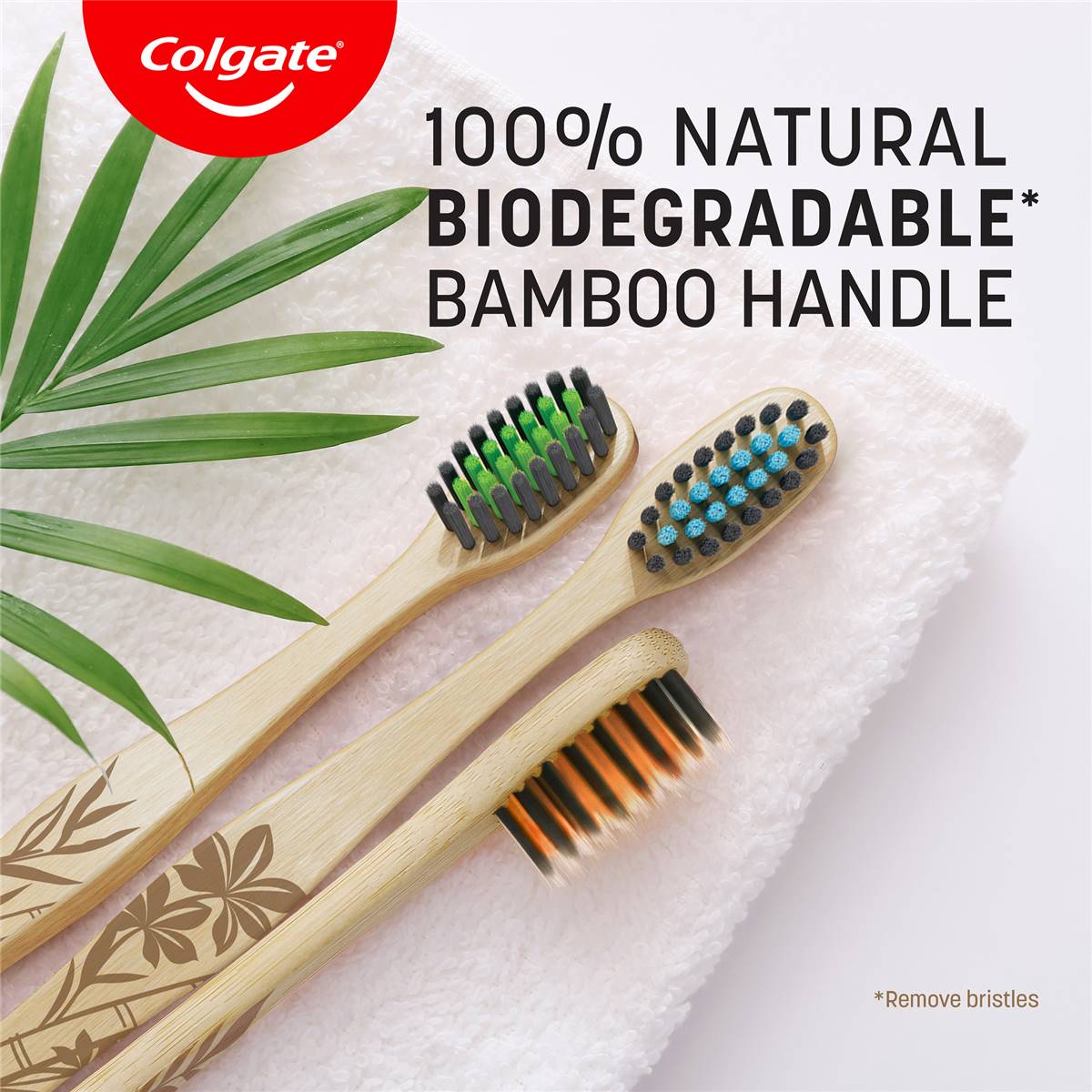 Colgate Toothbrush Biodegradable Bpa Free Bamboo 2 Pack | Woolworths