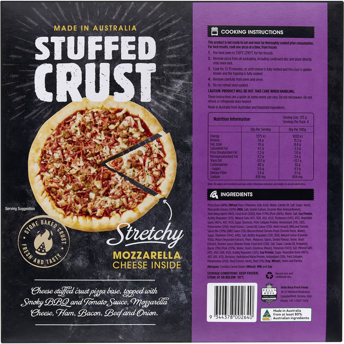 Della Rosa Stuffed Crust Bbq Meatlovers Pizza 500g | Woolworths