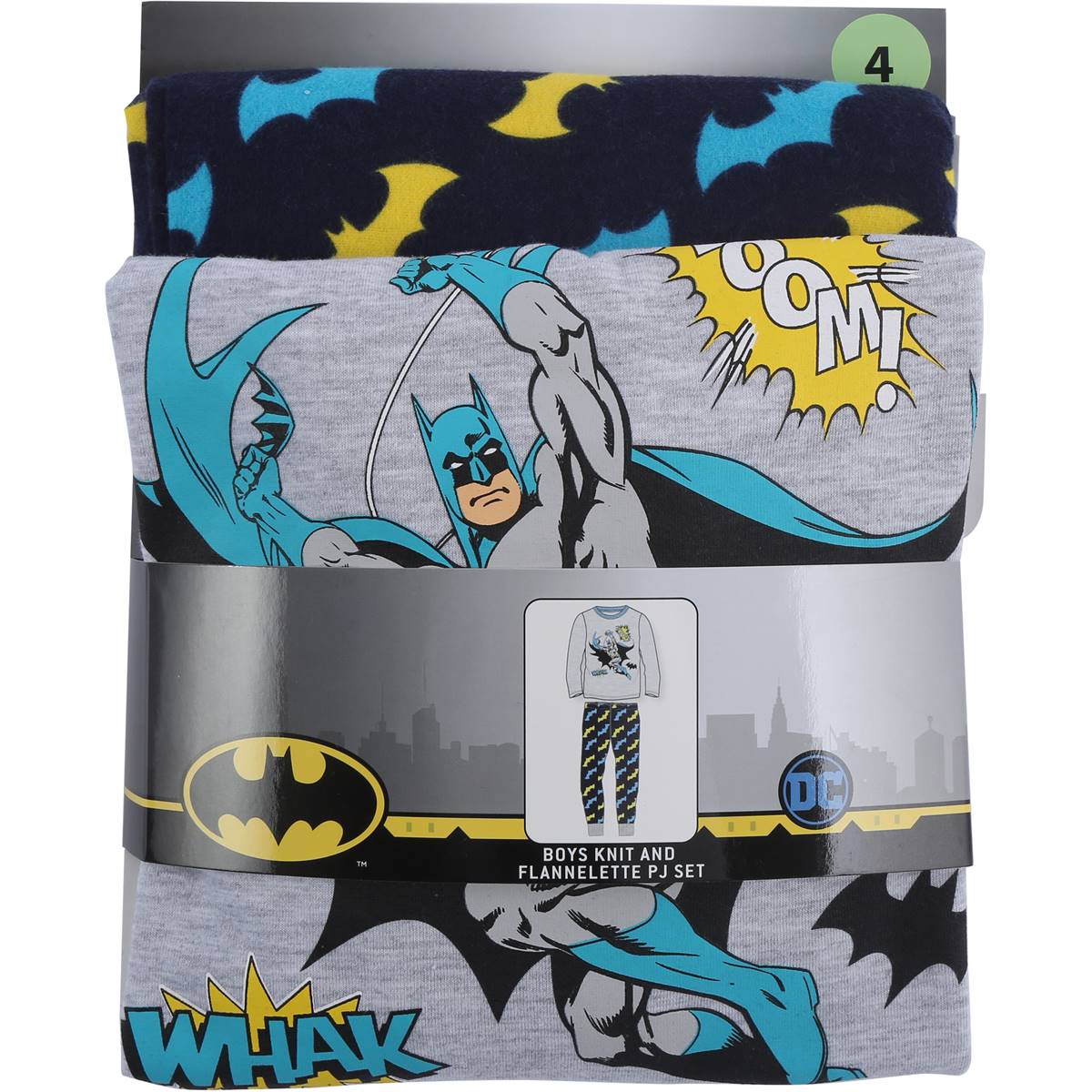 Warner Bros Batman Knit Boys Pyjamas Size 4 Each | Woolworths