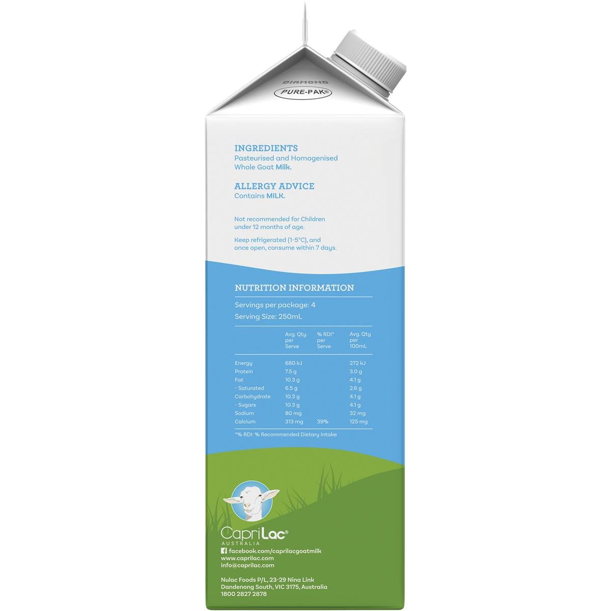 Caprilac Goat Milk 1l | Woolworths