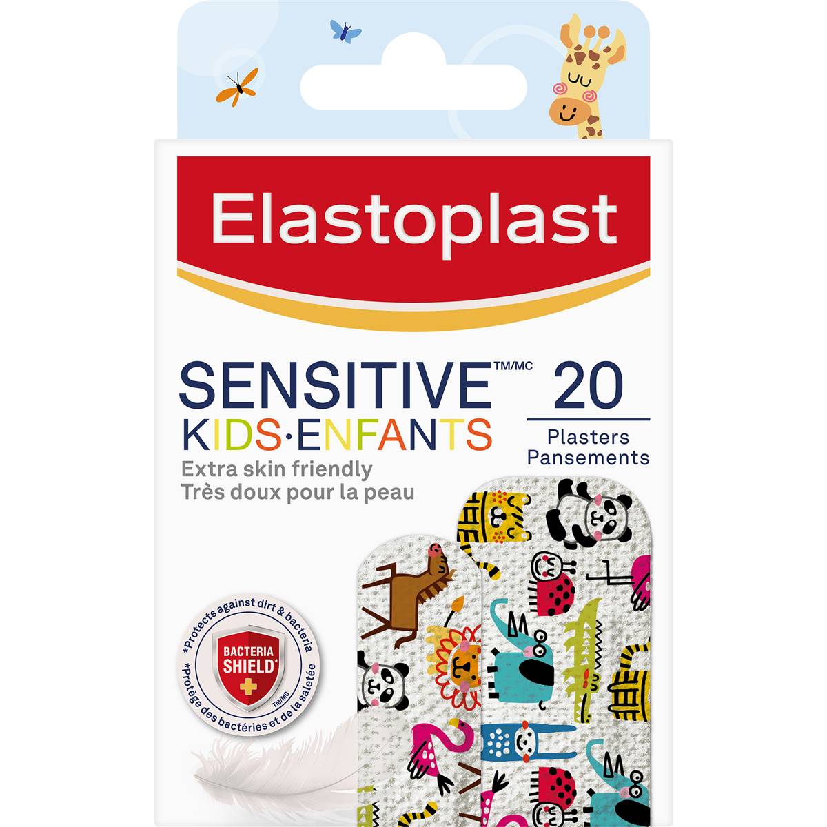 Elastoplast Sensitive Plasters For Kids With Animal Print 20 Pack ...